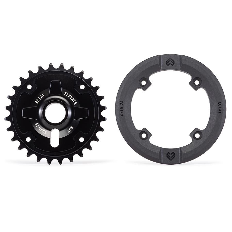 Eclat Elevate Guard Chainring Teeth: 28 6061-T6 Aluminum Black – Black ...