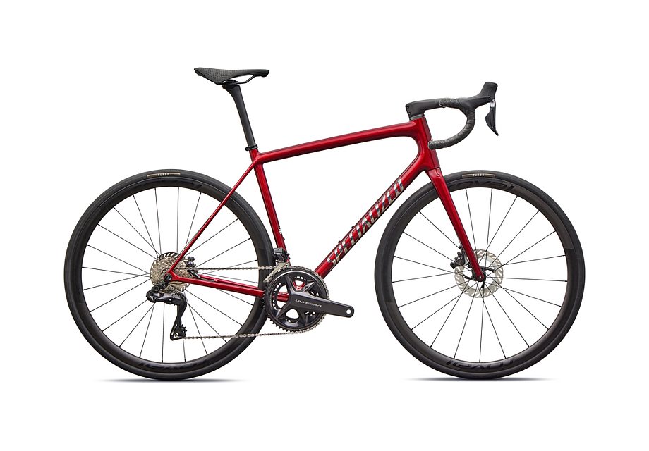 2026 Specialized Aethos Pro Di2 Bike Gloss Red Sky / Chrome 58 – Black Mountain Bicycles