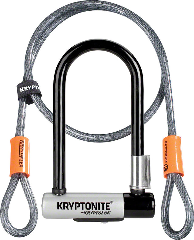 Kryptonite KryptoLok U-Lock - 3.25 x 7" Keyed BLK Includes 4' cable br ...